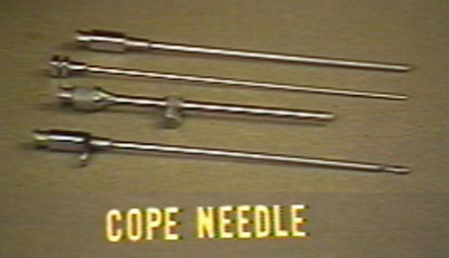 There are four parts to the Cope needle.